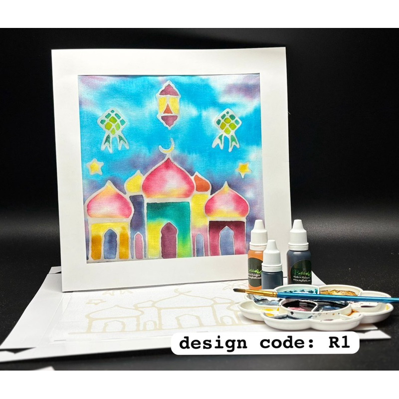 DIY Hari Raya Batik Painting for Raya Celebration activity like Batik ...