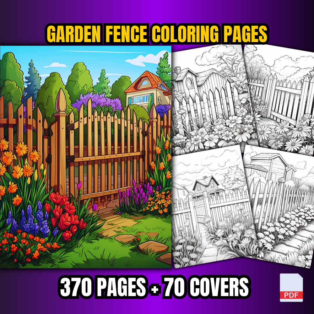 [PDF] 370 Garden Fence Coloring Pages For Adults | Shopee Malaysia