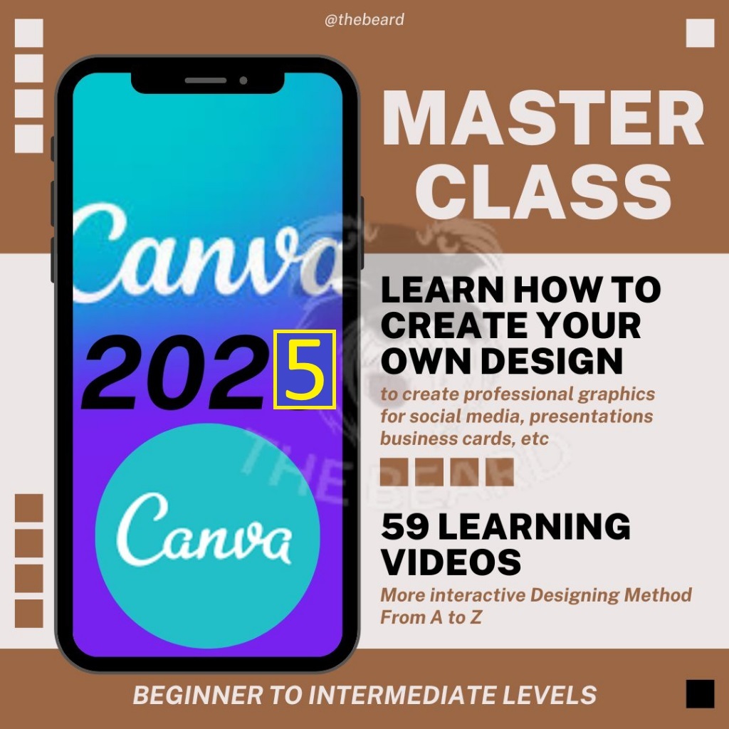 2025 Canva Masterclass Course Beginner To Advanced video Lifetime ...