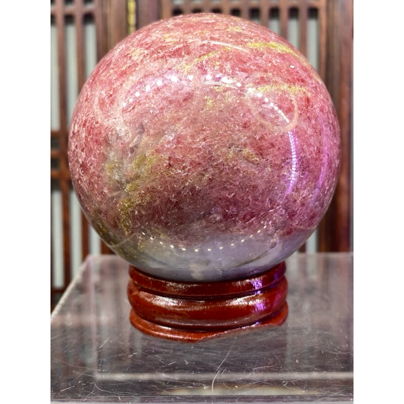 Premium Grade Rhodonite crystal ball (蔷薇辉石) - 306.5g | Shopee Malaysia