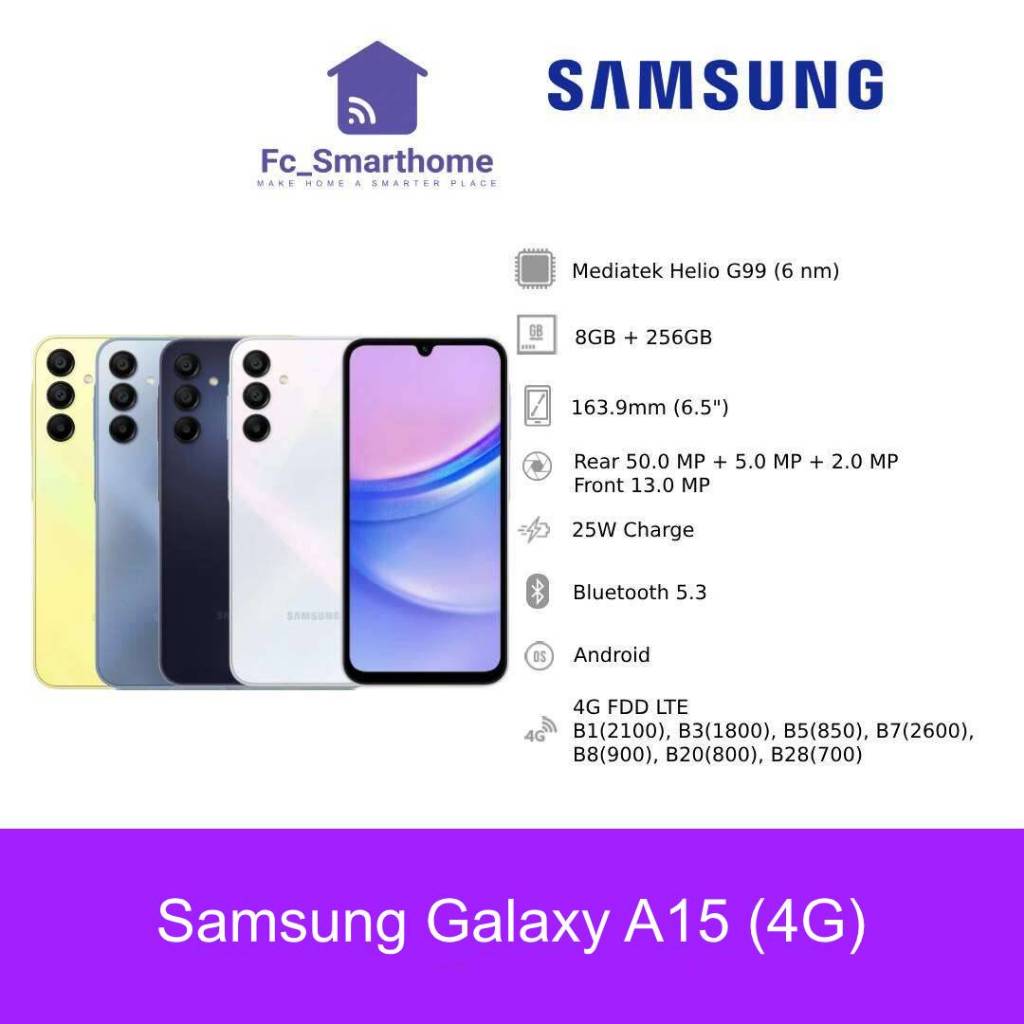 Samsung Galaxy A15 | 8GB+256GB | Super AMOLED Display | AI-Enhanced ...