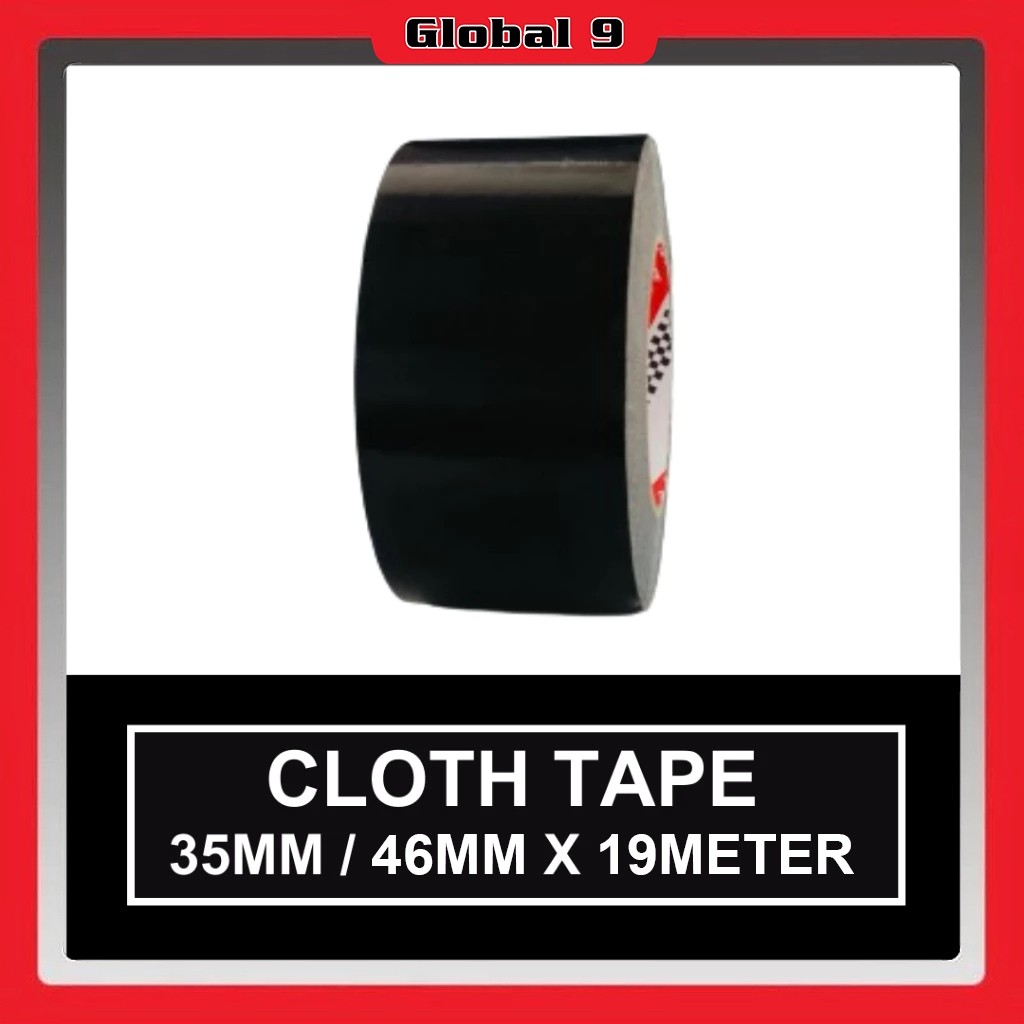 M-ONE Cloth Tape / Binding Tape 35mm / 46mm x 19M Hitam | Shopee Malaysia