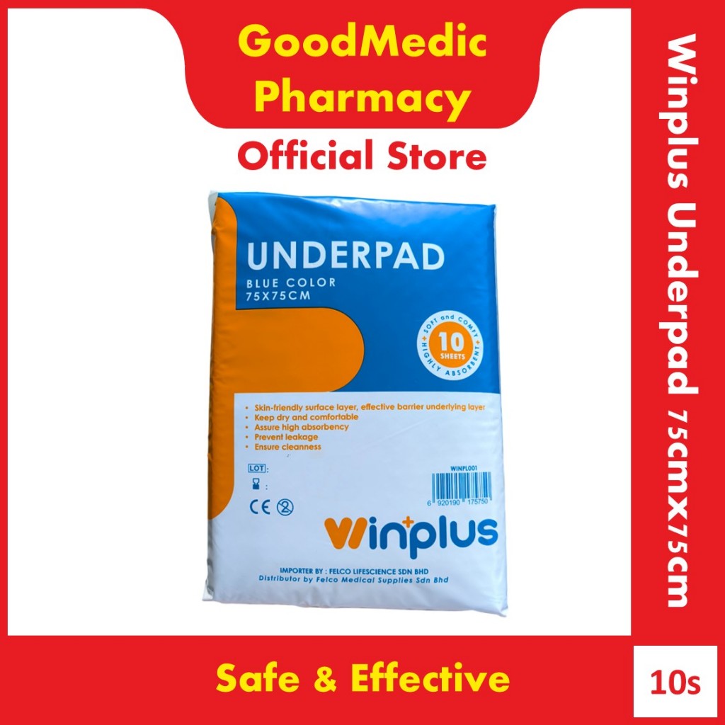Winplus Underpad 75cmx75cm Sheet (10s) | Shopee Malaysia