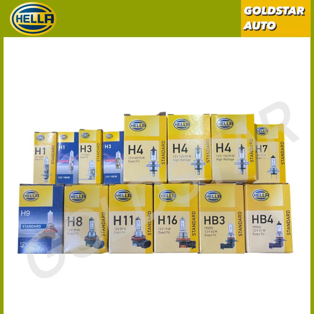 【Hella Original】H1 H3 H4 H7 H8 H9 H11 H16 HB3 HB4 12V Halogen Headlight ...