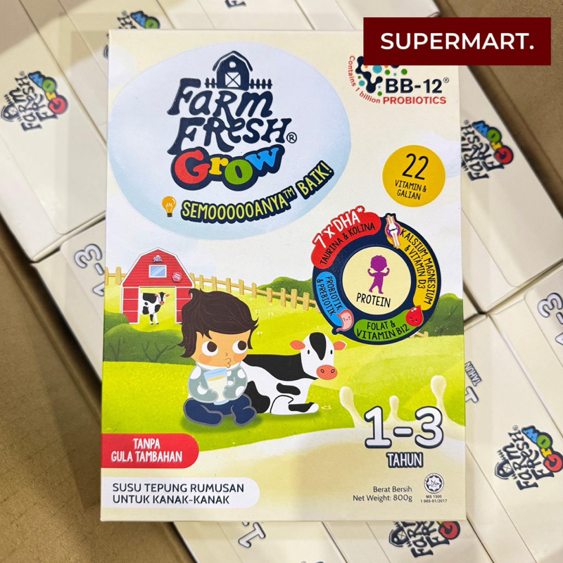 Farm Fresh Grow Milk Powder 1-3 Tahun (800g) | Shopee Malaysia