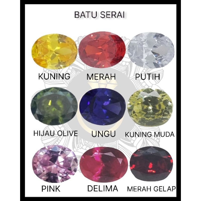 STOCK BARU !!! BATU SERAI ORI 4 JENIS WARNA / BATU ZIRCONIA OR/ STOCK ...