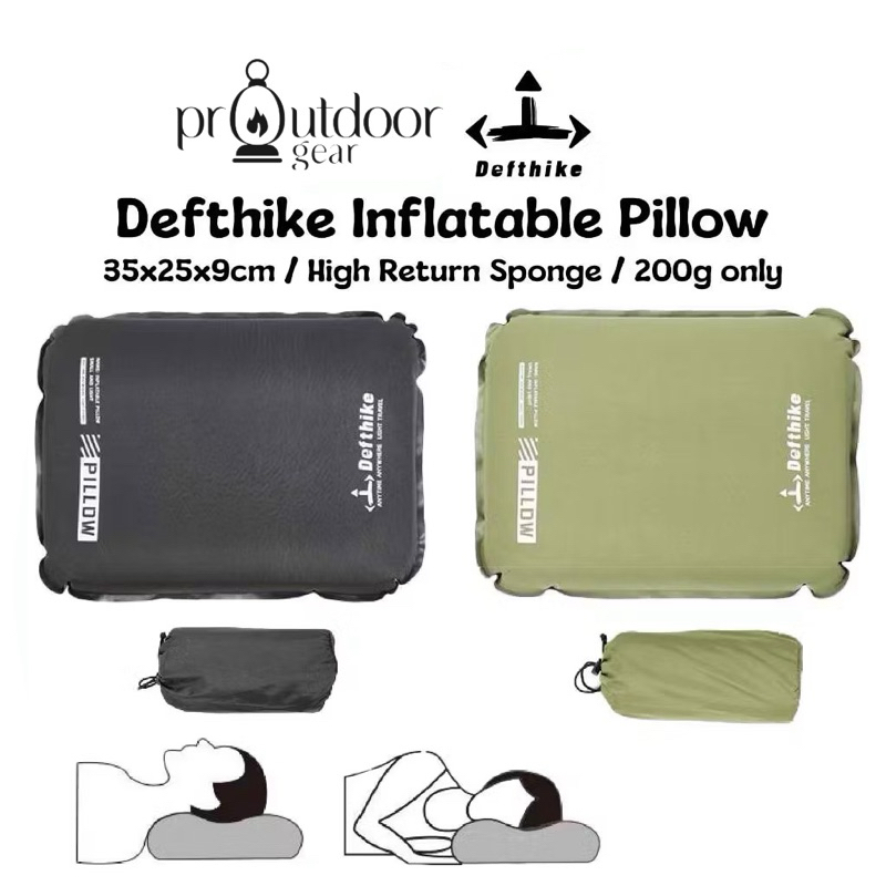 DEFTHIKE Inflatable Pillow Bantal Tidur Travel Pillow Bantal Camping ...