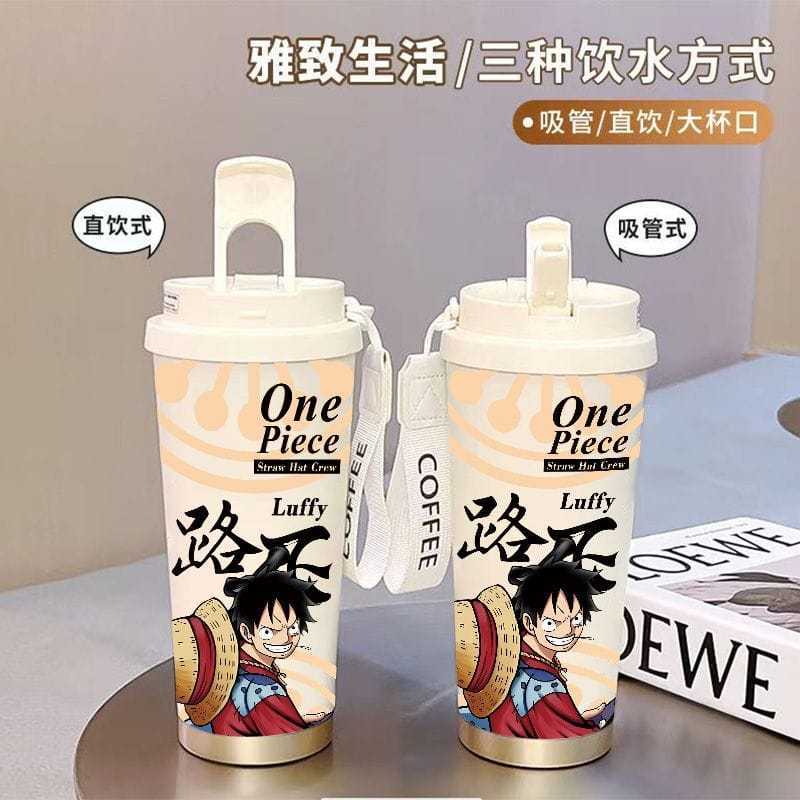 One Piece Anime Luffy Stainless Steel 316 Tumbler Thermos Mug Coffee ...