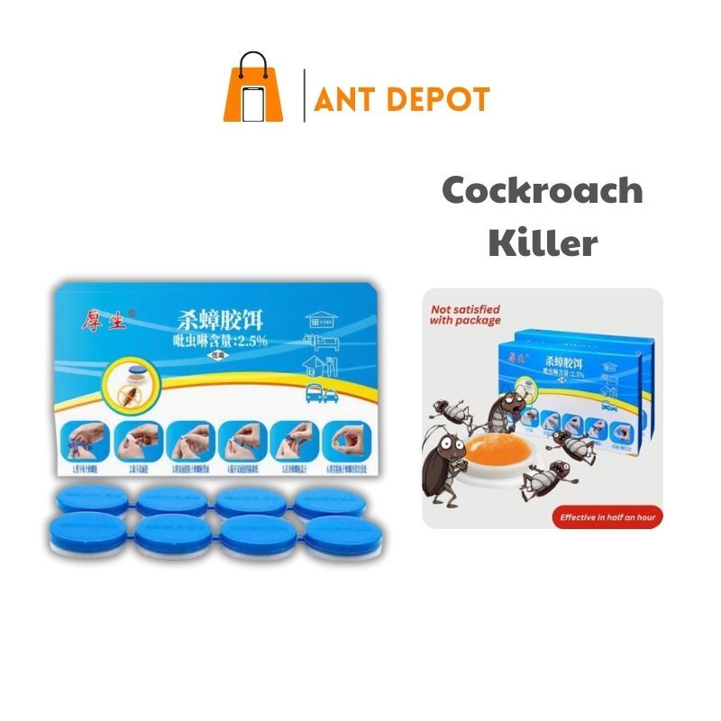 Cockroach Killer Gel Bait - 8pcs Powerful & Effective Pest Control ...