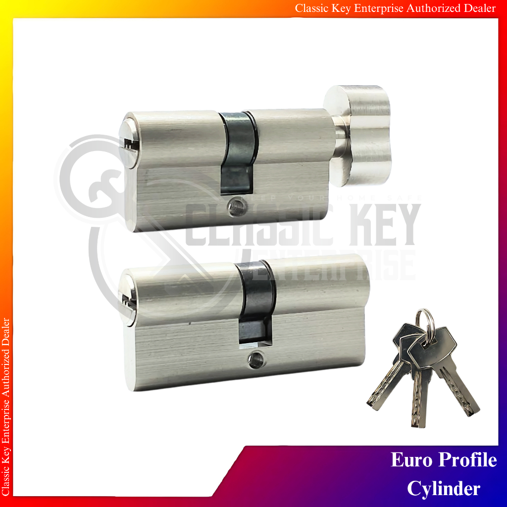 Euro Profile Cylinder Thumbturn & Double Key 60mm 70mm With Computer ...
