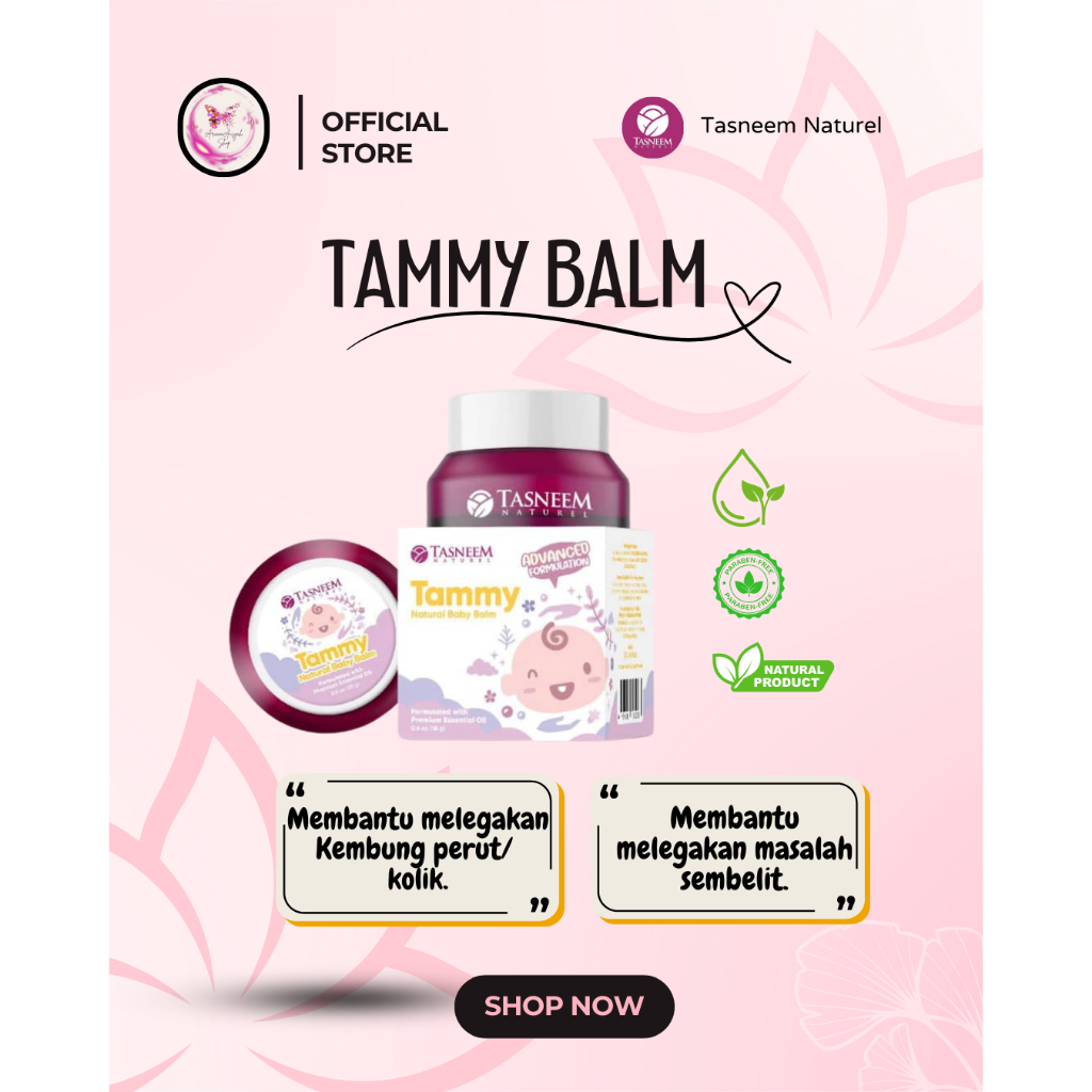 TASNEEM NATURAL TAMMY/ TRUB BALM (KEMBUNG PERUT, CIRIT BIRIT, SEMBELIT ...