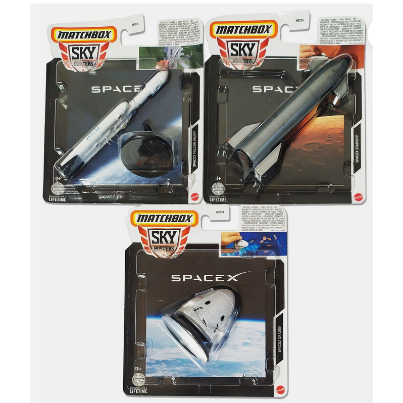 Matchbox Sky Busters Spacex Dragon 2024 & Falcon Heavy 2025 | Shopee ...