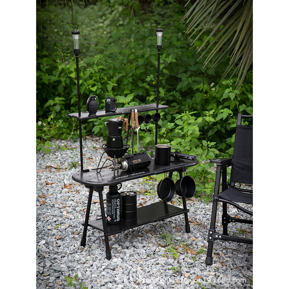 Outdoor Blackened Stove Table Camping Tactical Table Portable Picnic ...