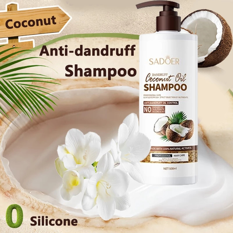 SADOER Syampu Anti Kelemumur Minyak Kelapa 500ml Anti kelemumur, anti kegatalan dan melembapkan ...