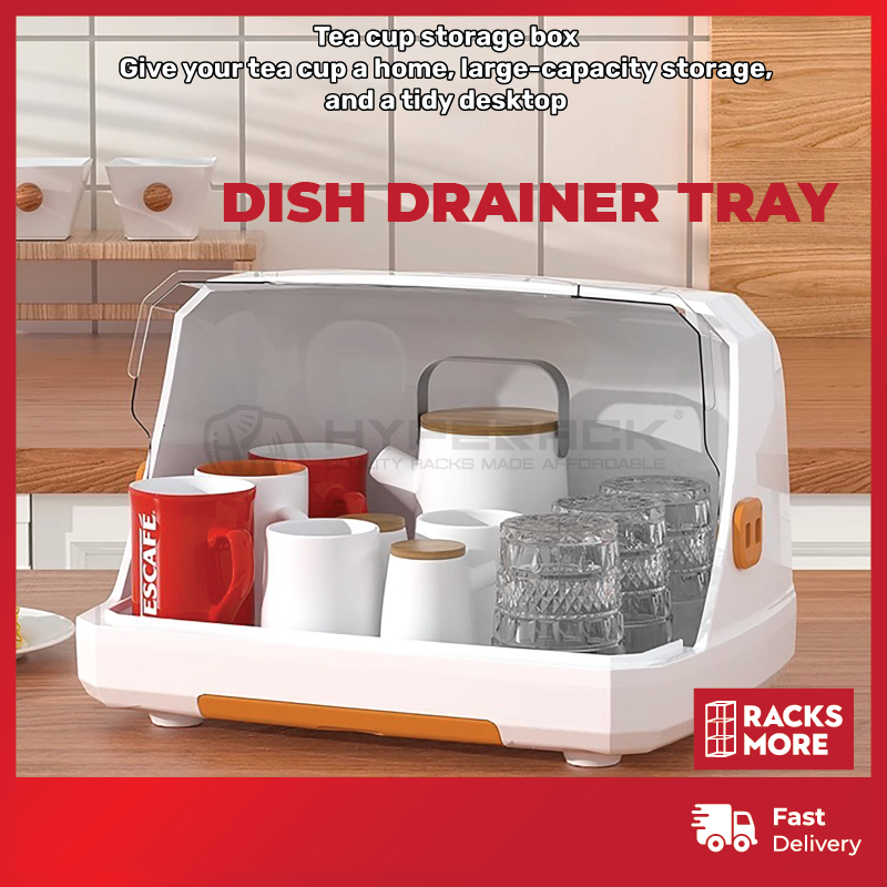 RACKSMORE Cup Glass Holder Dish Drainer Tray Storage Cup Rack Rak Cawan ...