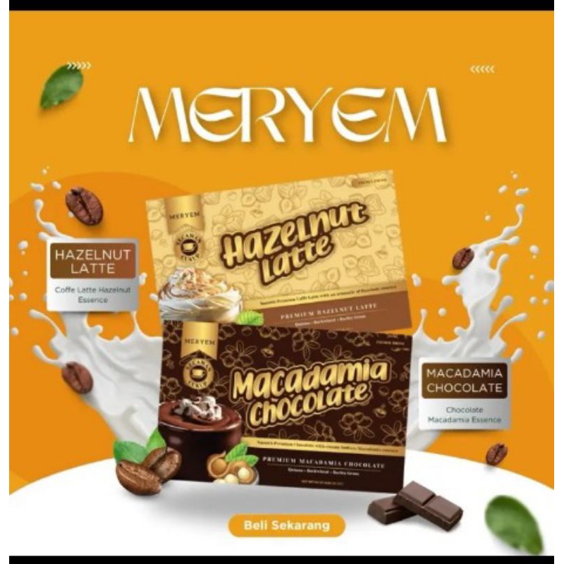 MERYEM HAZELNUT LATTE DAN CHOCOLATE ISI 10 | Shopee Malaysia