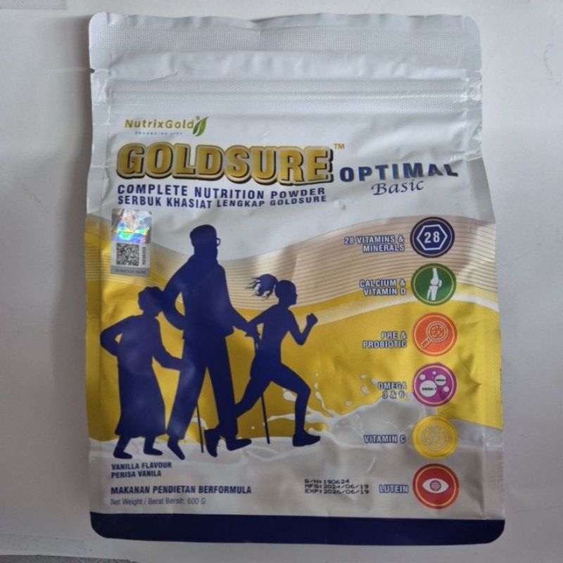 Nutrixgold Goldsure Optimal Basic Complete Nutrition Powder 600g (Expiry Date:07/2026) | Shopee ...