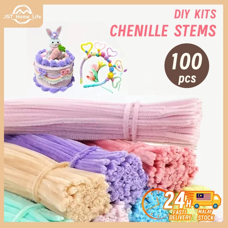 Colorful Crab Fiber Tubular Cleaning Rod DIY Art and Handicraft Multi ...