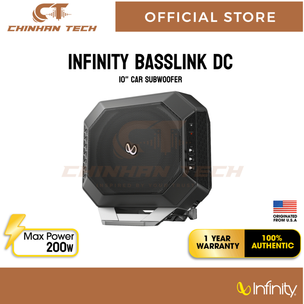 Infinity BassLink DC Powered subwoofer with 200-watt amp and 10 ...