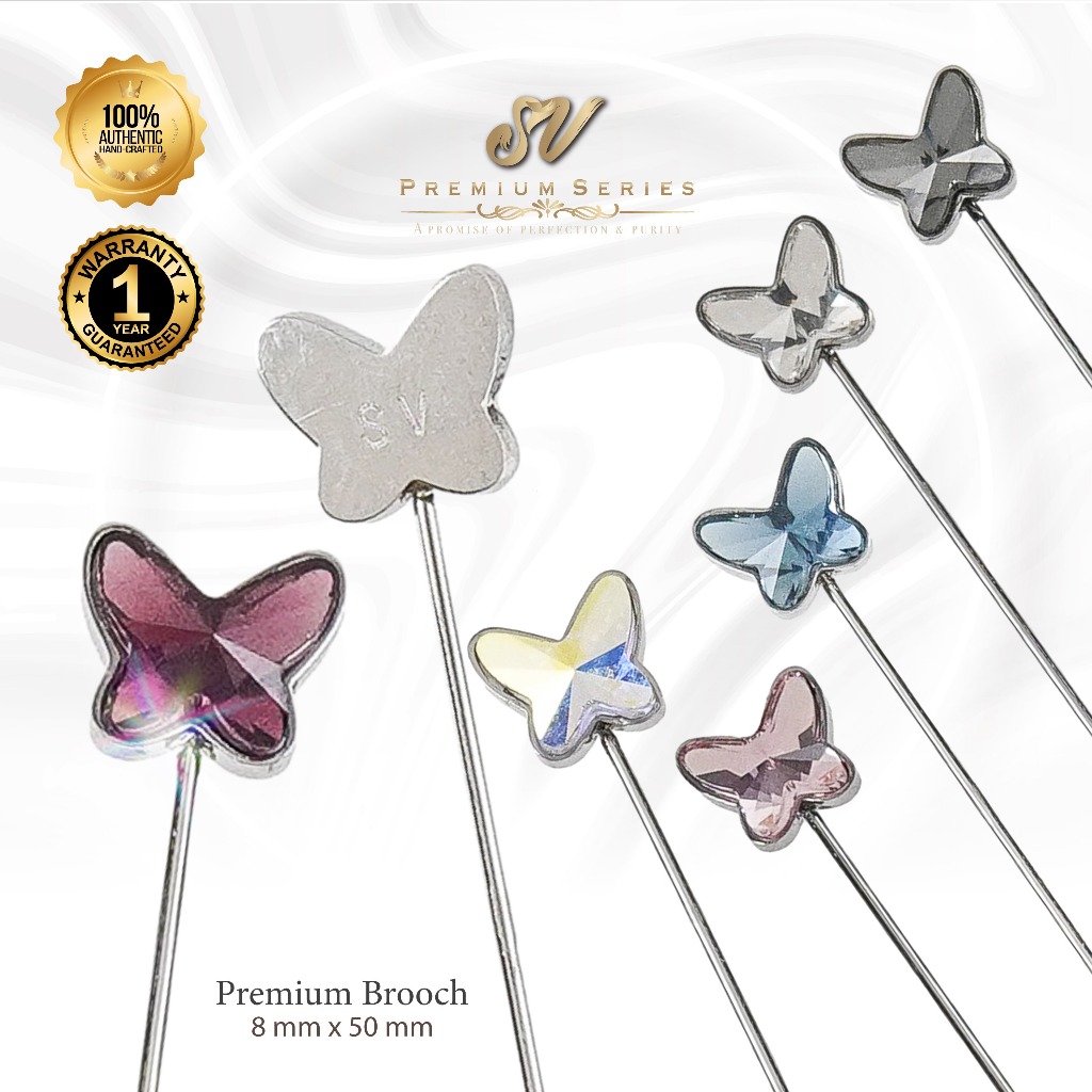 Sv Premium Jarum Peniti Tudung Pin Tudung Stainless Steel Butterfly ...