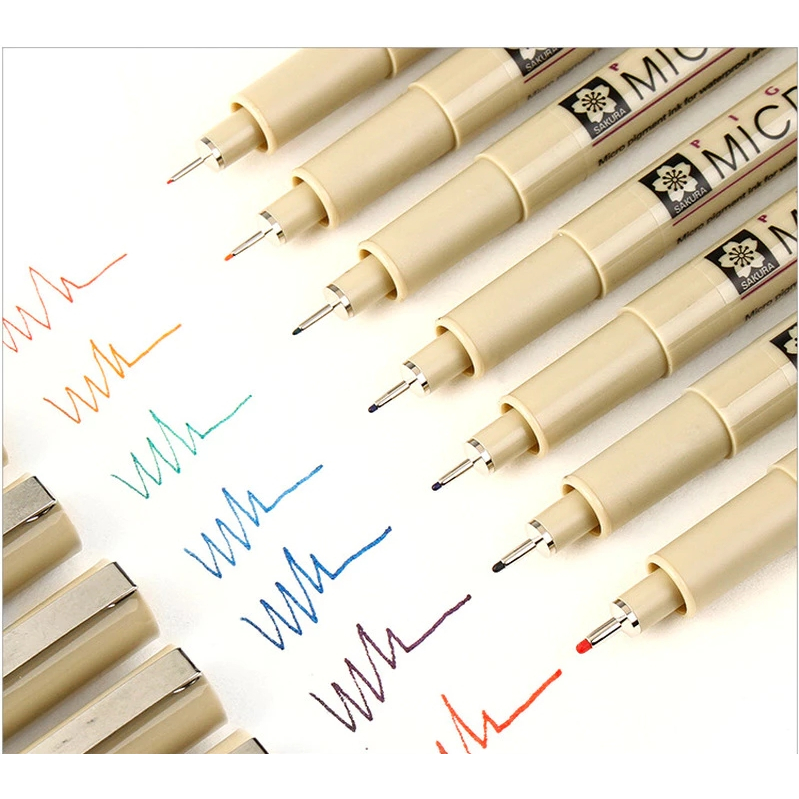 Pigma Liner Pen Set Waterproof Black Fineliner Micron Pen Design Sketch ...