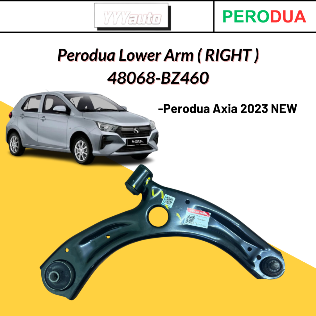 ORIGINAL PERODUA FRONT LOWER ARM WITH BUSH /AXIA NEW (D74A)(2023 ...