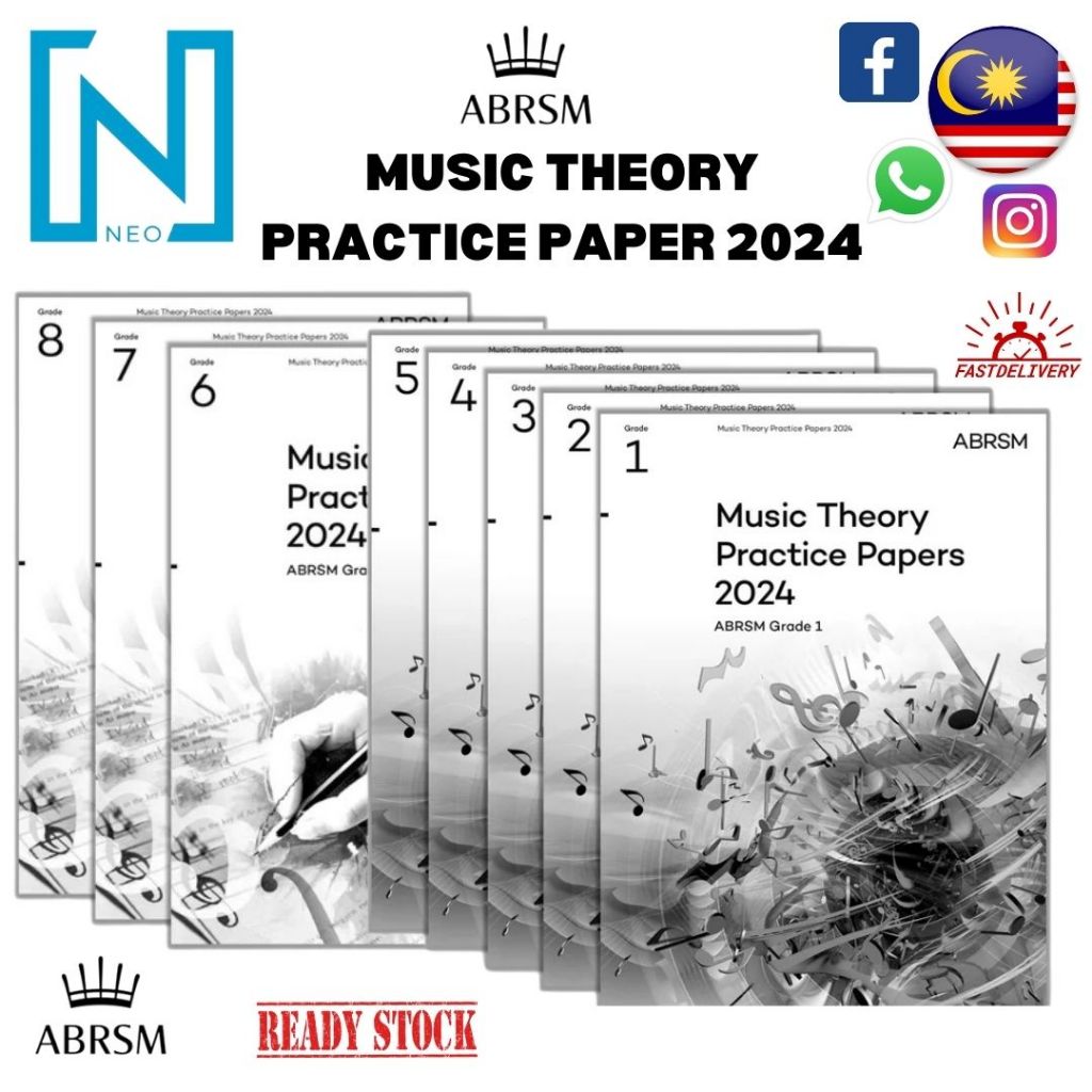 ABRSM MUSIC THEORY PRACTICE PAPER 2024 GRADE 1 - 8 | Shopee Malaysia