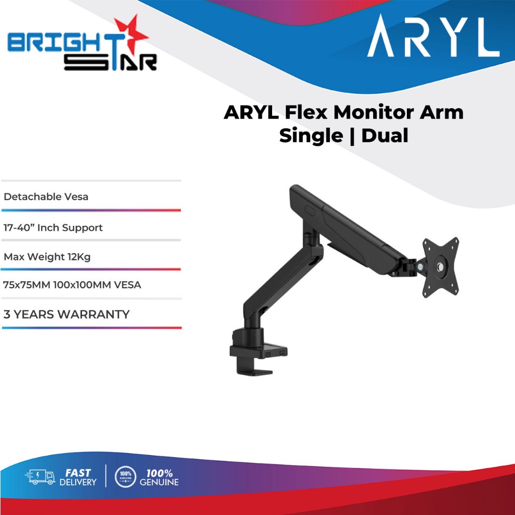 the ARYL Flex Monitor Arm - Single/Dual | Shopee Malaysia