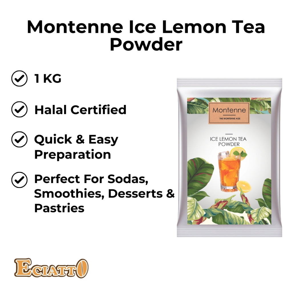 MONTENNE Iced Lemon Tea Powder 1KG Is For Lemon Ginger Tea Honey Lemon ...