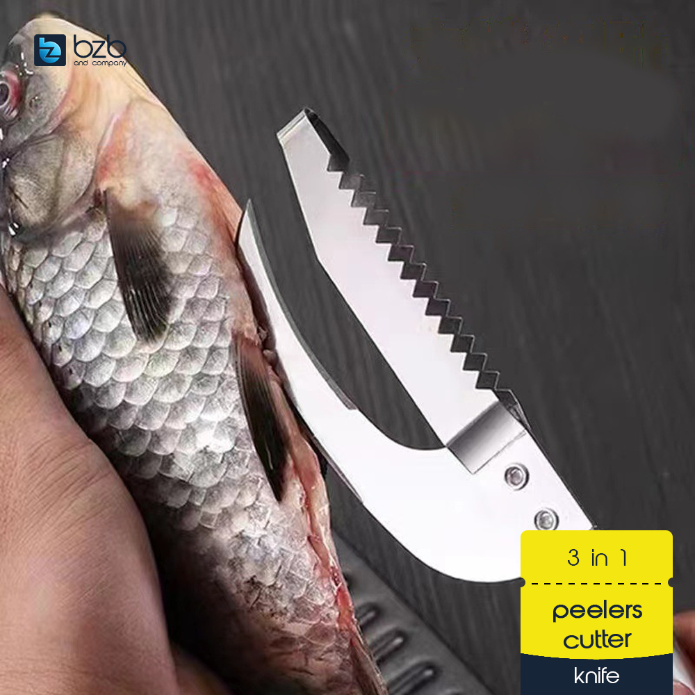 Fish Scale Planer Scraper Remover 3 in 1 Seafood Peelers Cutters Maw ...