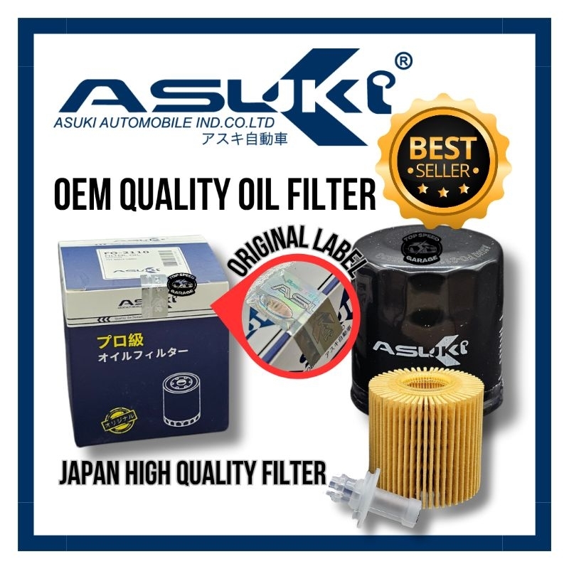 ASUKI OIL FILTER | JAPAN QUALITY HONDA/ PROTON/ TOYOTA/ MAZDA/ PERODUA ...