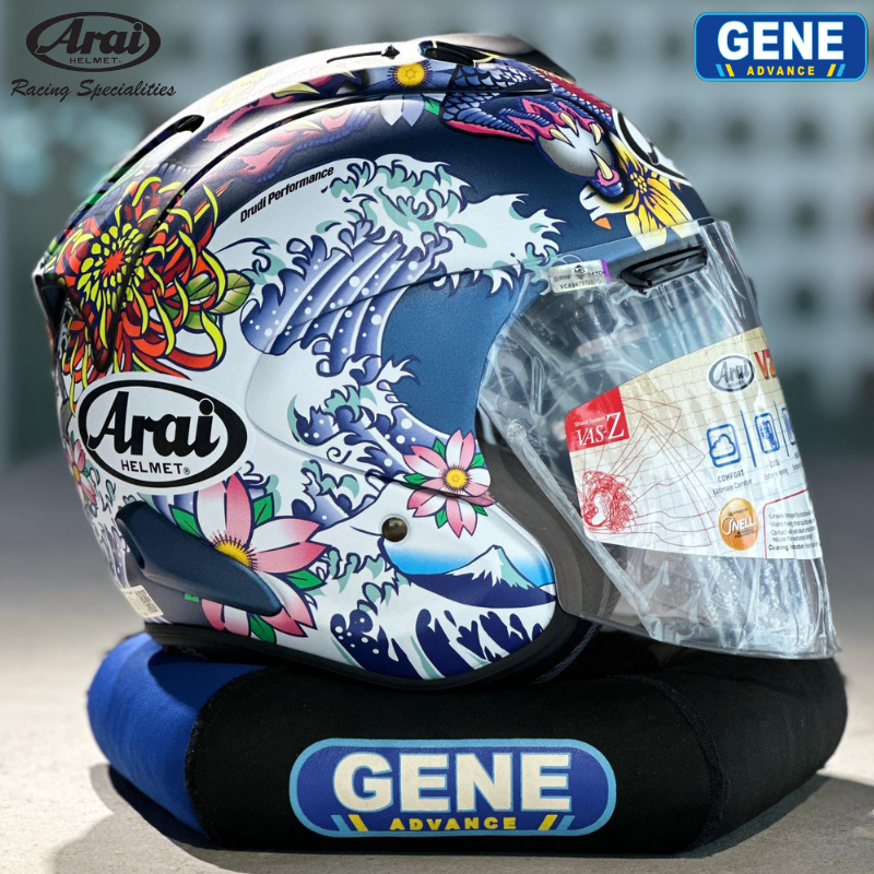 ARAI VZ RAM Oriental Flat Blue Open Face Jet Helmet 100% Original From Authorized Dealer ...
