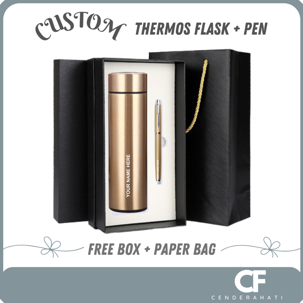 CUSTOM Thermos Bottle Stainless Steel Botol Vacuum Flask Thermal Flask ...