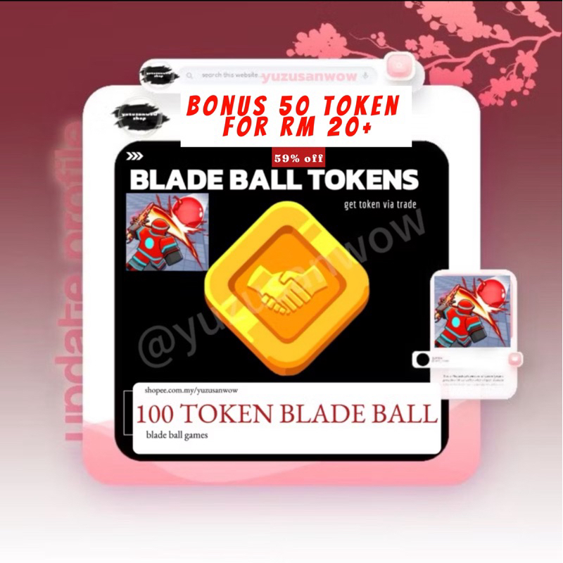 [Original]Blade ball 100 token Pc game | Shopee Malaysia