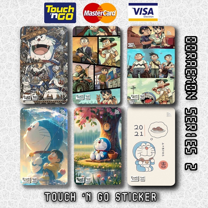 ( Doraemon Series ) Touch n Go Card Sticker Cover TNG / MASTER / VISA / CREDIT/ DEBIT CARD ...