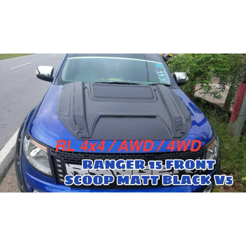 Ford ranger t6 t7 t8 front bonnet scoop scope hood cover bonet bodykit ...