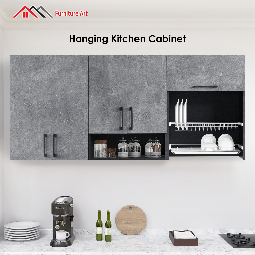 Marble Black Hanging Kitchen Cabinet/ Wall Cabinet / Kabinet Dapur ...
