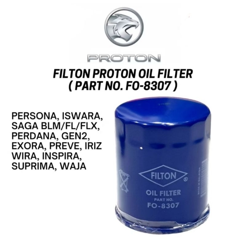 Oil Filter PROTON SAGA ISWARA BLM FL FLX WIRA WAJA GEN2 PERSONA EXORA ...