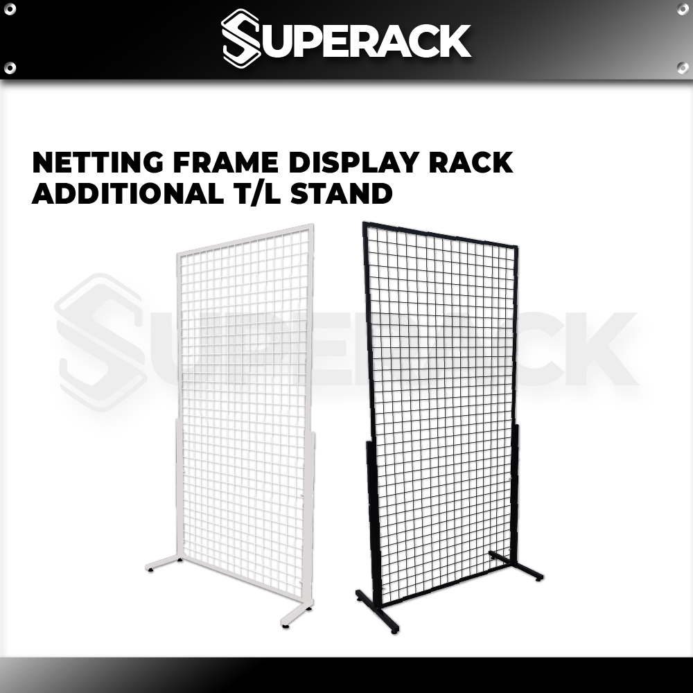 SUPERACK Netting Frame Display Rack Retail Rack White / Iron Netting ...