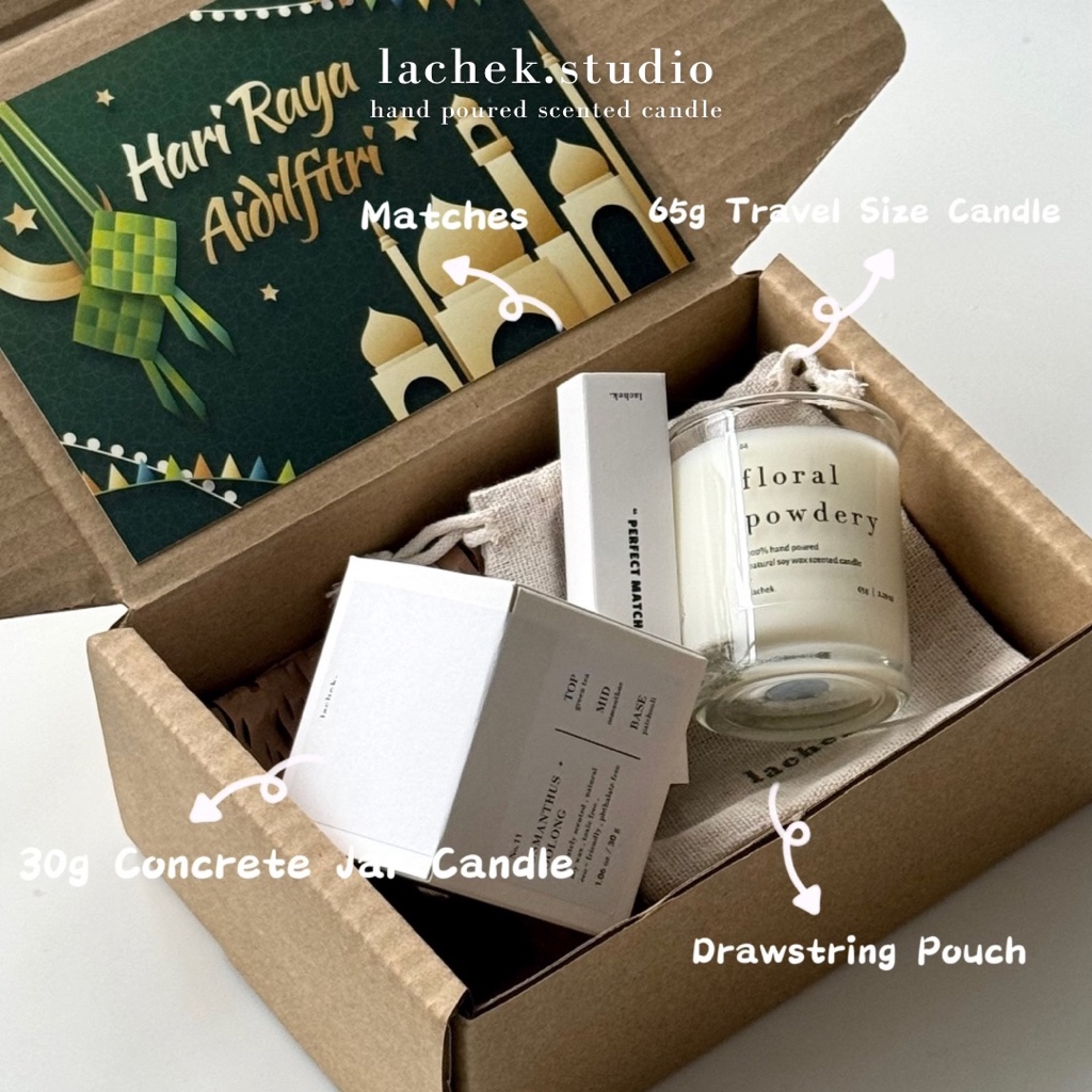[ 2025 Raya Gift Set ] Hari Raya Aidilfitri Scented Candle Door Gift ...