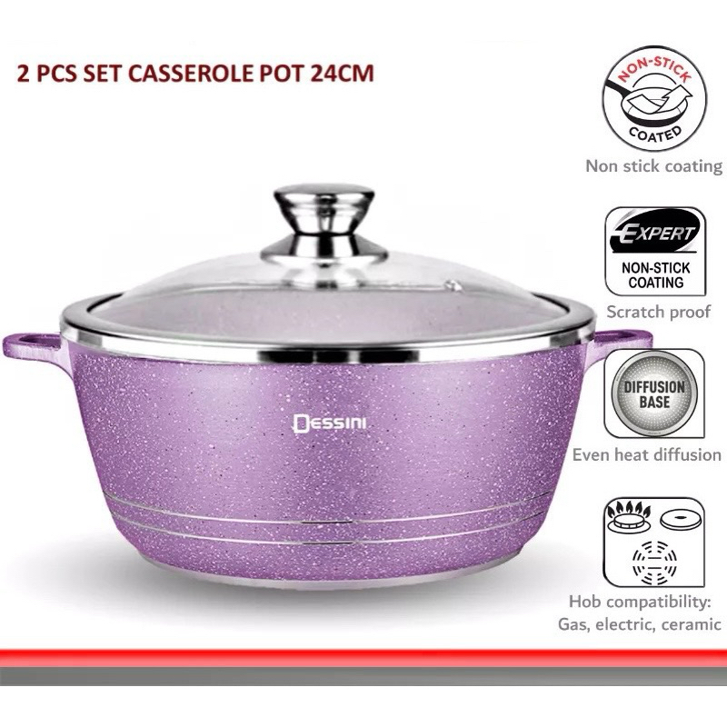 [100% Original] DESSINI ITALY Granite Die Cast Aluminium Non Stick ...