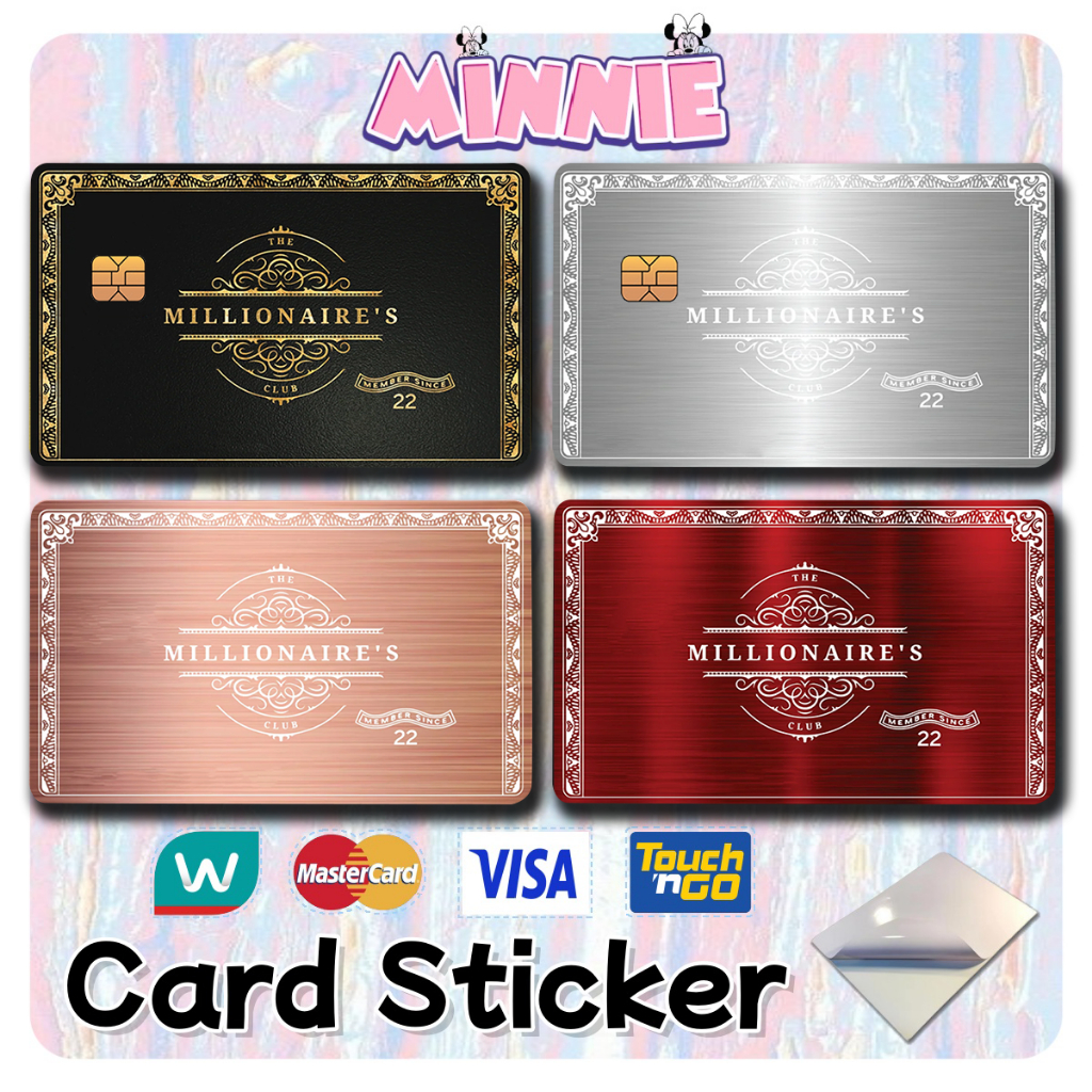 [ Millionaire Club Card ] Touch n Go Card Sticker TNG Card/BANK CARD ...