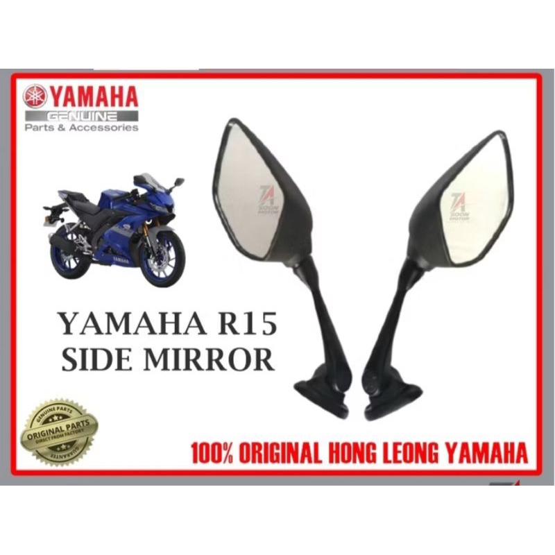 YAMAHA R25 V2 R15 R15 M 100% ORIGINAL SIDE MIRROR CERMIN SISI REAR VIEW ...