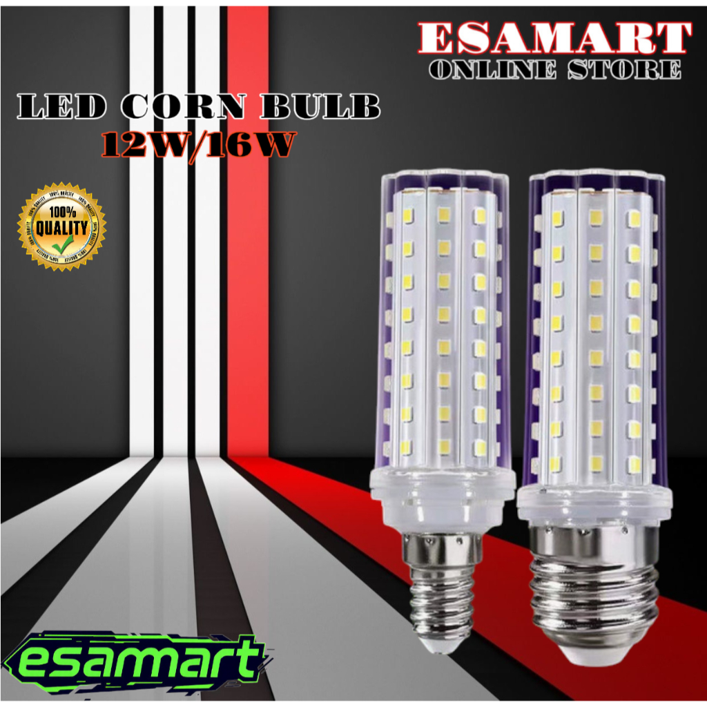 LED CORN BULB 12W/16W E14/E27 3COLOR BULB BLUE CEILING LIGHT WALL TABLE ...