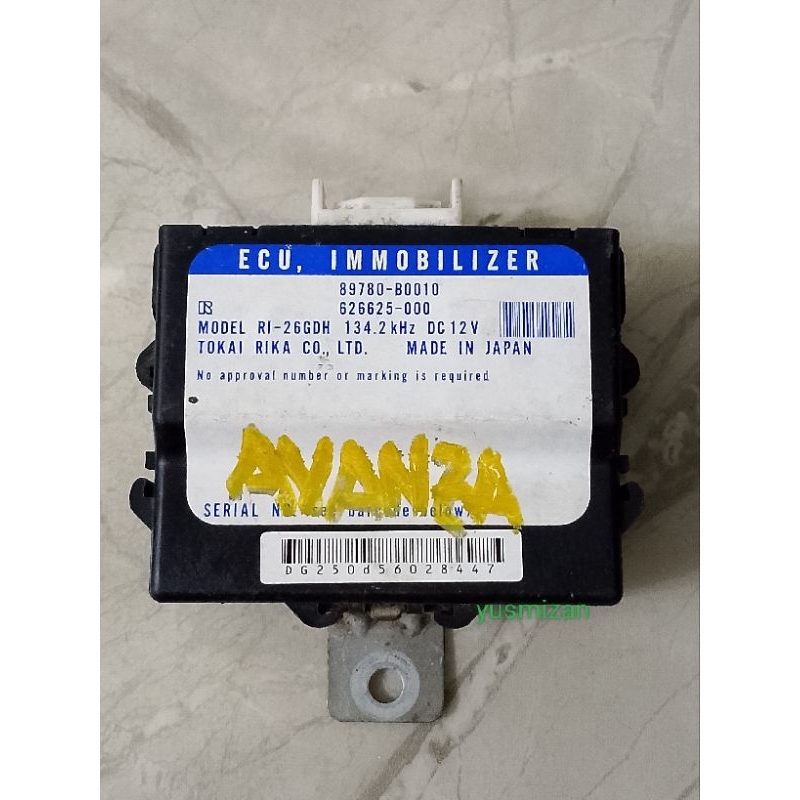 TOYOTA AVANZA ECU IMMOBILIZER 89780-80010 F601/F602 RUSH F700 | Shopee ...