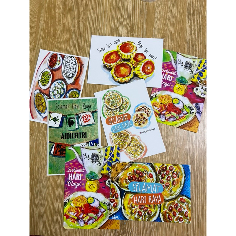 Poskad Raya 2025 Aneka Design (6 keping) | Shopee Malaysia