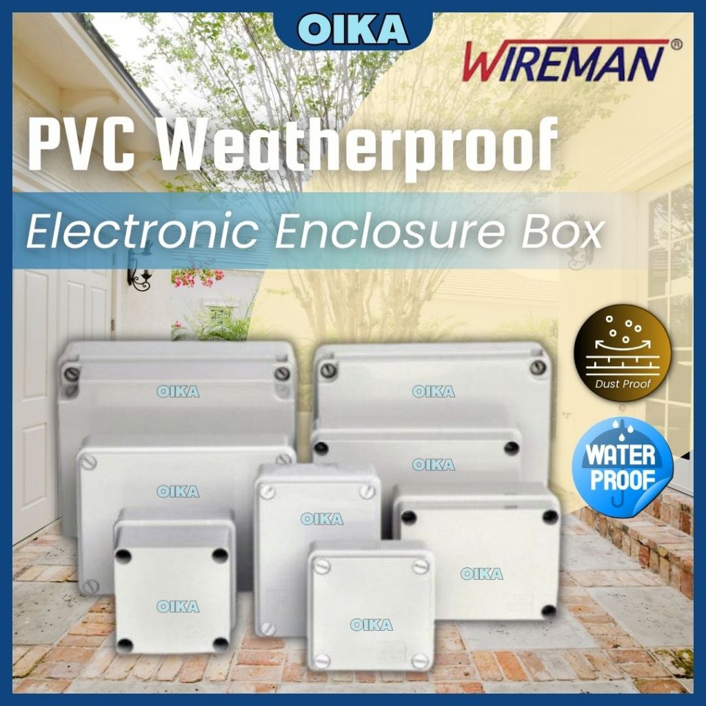 WIREMAN PVC Weatherproof Junction Box Outdoor Autogate CCTV Enclosure ...