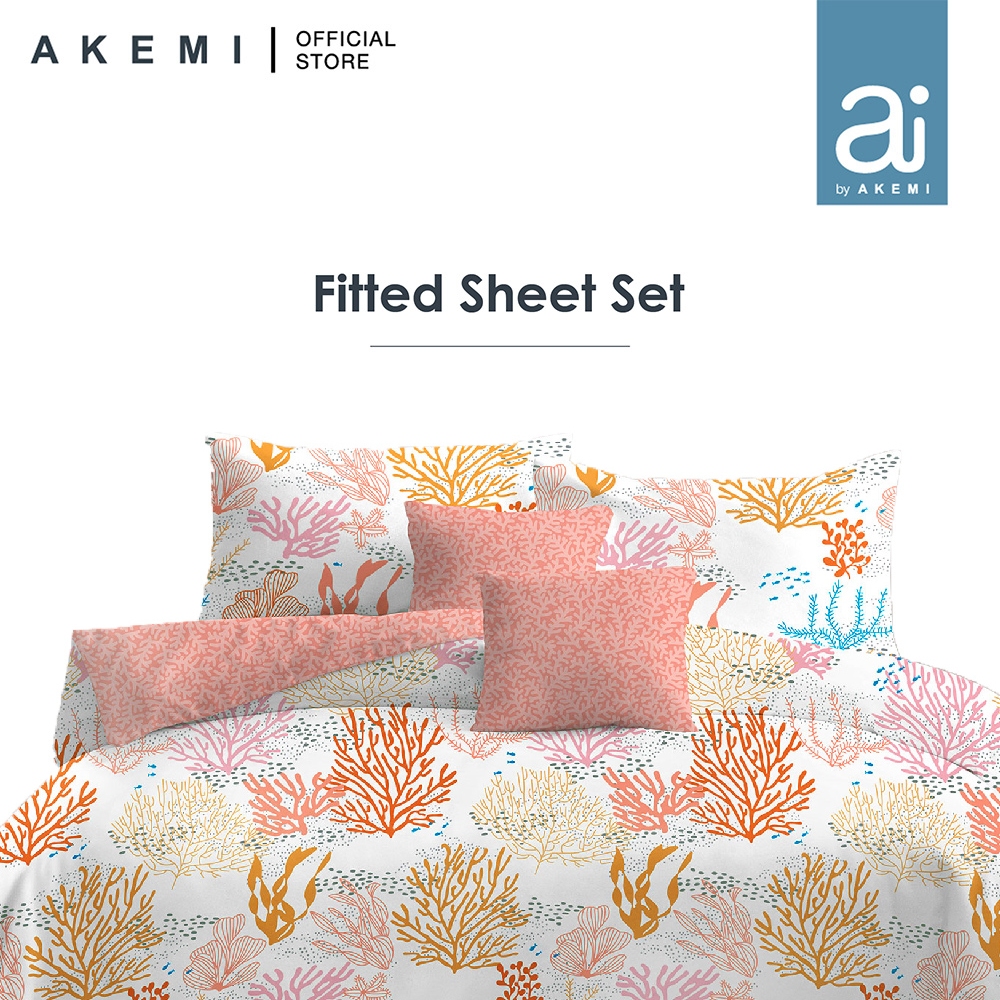 ai by AKEMI Joyvibes Collection Fitted Sheet Set 550TC (Super Single ...