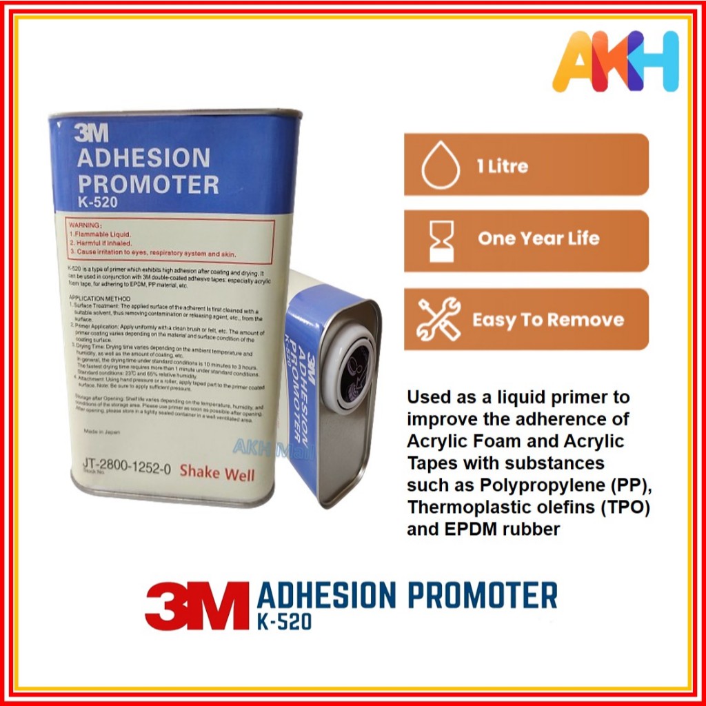3M ADHESION PROMOTER PRIMER K-520 (1 LITER) | Shopee Malaysia