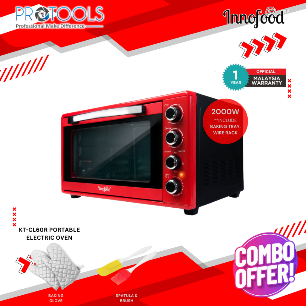 Innofood 60L Portable Electric Oven KT-CL60R (ready stock) - 1 YEAR ...